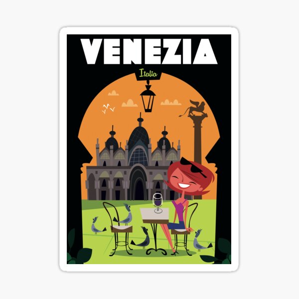 "Venezia poster" Sticker for Sale by GAGodel | Redbubble