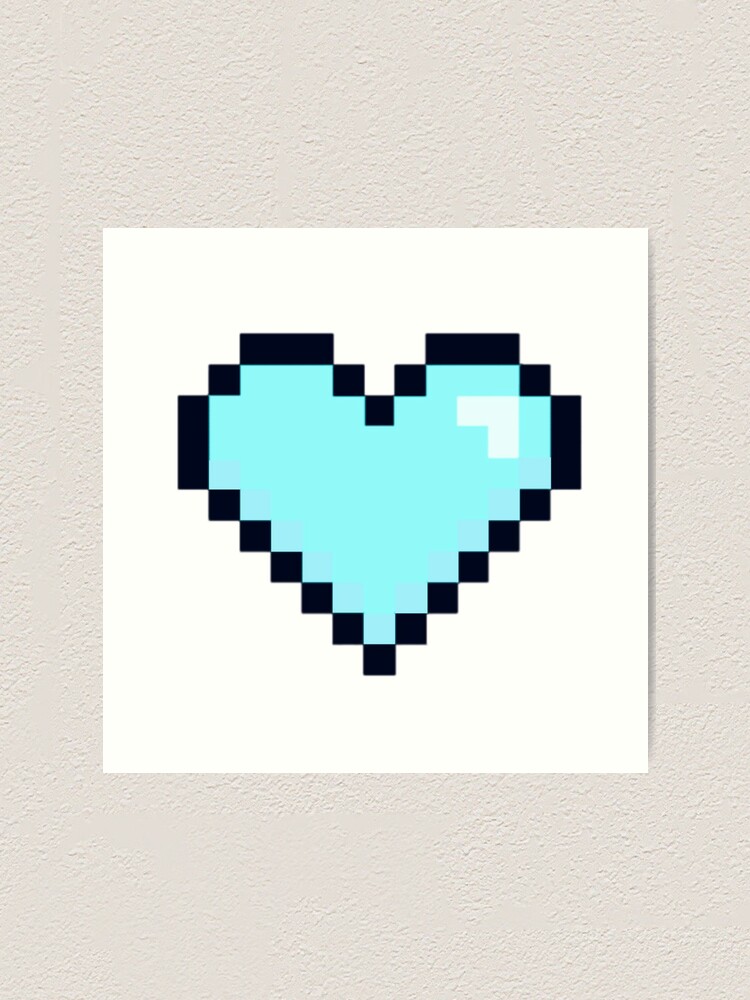 "minecraft heart sticker" Art Print by pastelbubble123 | Redbubble