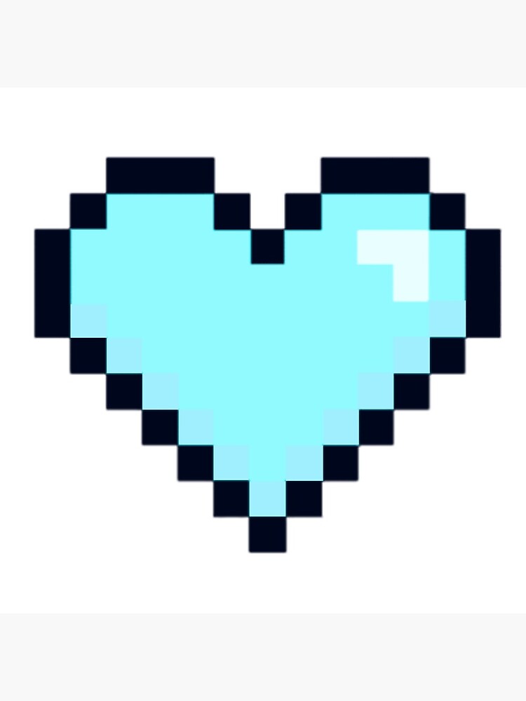 "minecraft heart sticker" Art Print by pastelbubble123 | Redbubble
