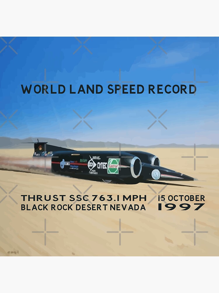 "Thrust SSC Land Speed Record 1997" Magnet for Sale by Speedbirddesign ...