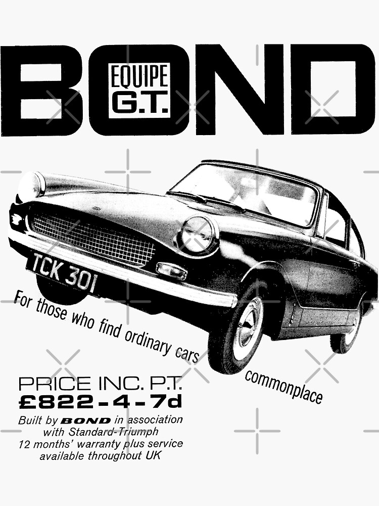 "BOND EQUIPE" Sticker for Sale by ThrowbackMotors | Redbubble