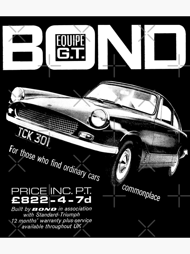 "BOND EQUIPE" Poster by ThrowbackMotors | Redbubble