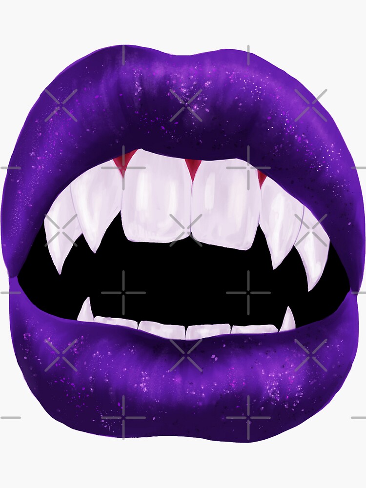 "Sparkly Vamp Lips" Sticker by Keyswaa | Redbubble