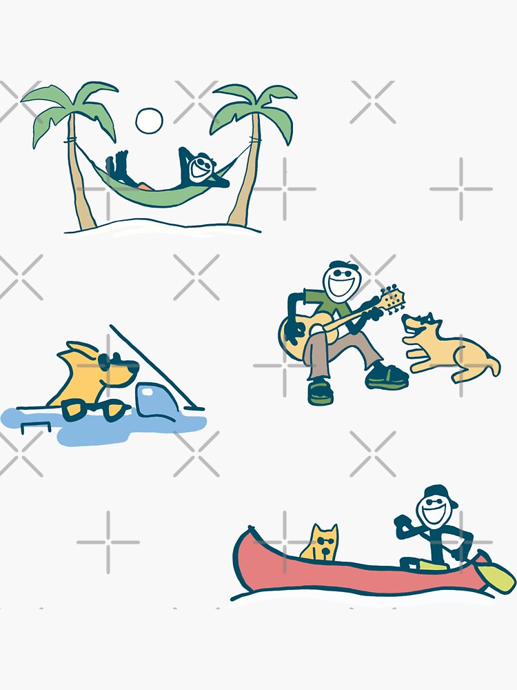 "stick man and dog sticker pack" Sticker for Sale by e-steinman15 ...