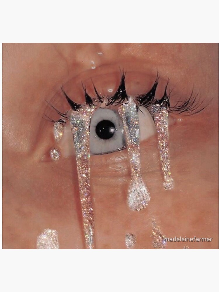 "crying glitter eye sticker " Sticker for Sale by madeleinefarmer ...