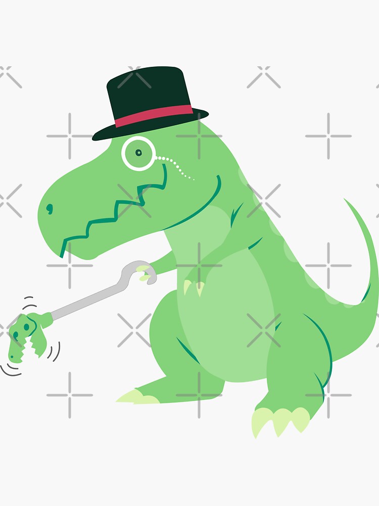 "T-Rex with a T-Rex Grabber" Sticker for Sale by christopper | Redbubble