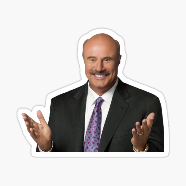 "Dr. Phil" Sticker for Sale by aliciatx | Redbubble