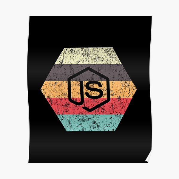 "NodeJS JavaScript " Poster for Sale by vladocar | Redbubble