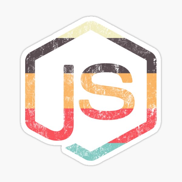 Vintage Nodejs Javascript Sticker By Vladocar Redbubble