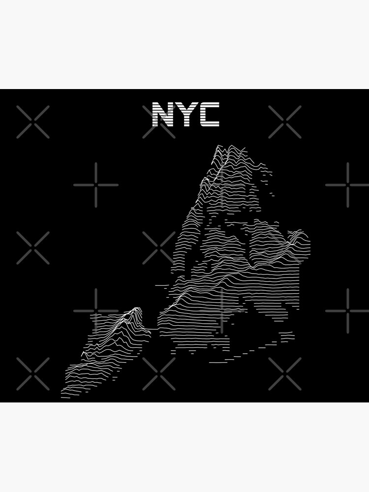 "Joy Plot NYC Elevation Map" Poster by cstats | Redbubble