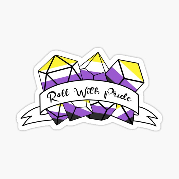 "Roll With Pride - Non-Binary" Sticker for Sale by child-star | Redbubble
