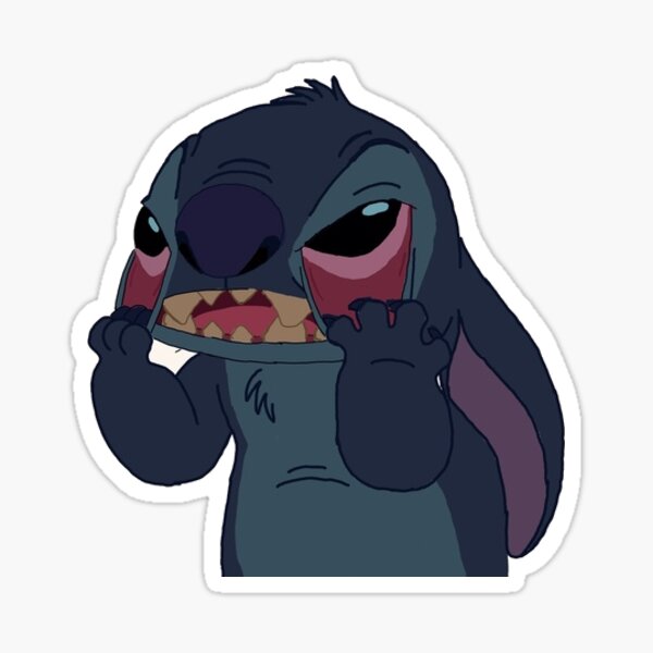 "Stressed Stitch " Sticker for Sale by traveltomars | Redbubble