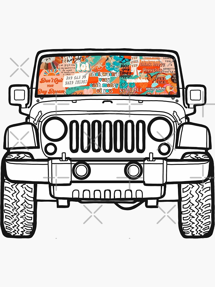 "VSCO Jeep #3" Sticker for Sale by abbyconnellyy | Redbubble