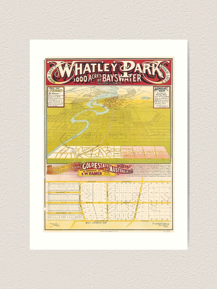 "Map of Whatley Park, Baywater, Western Australia, 1920, State Library ...