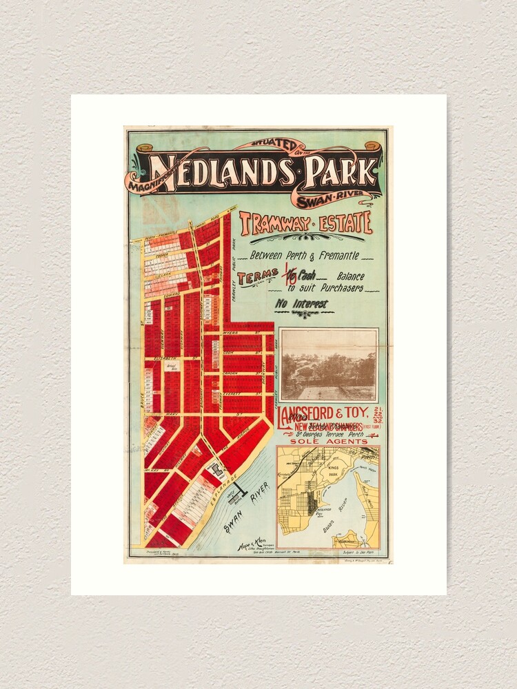 "Map of Nedlands Park Tramway Estate, Perth, Western Australia, 1910 ...