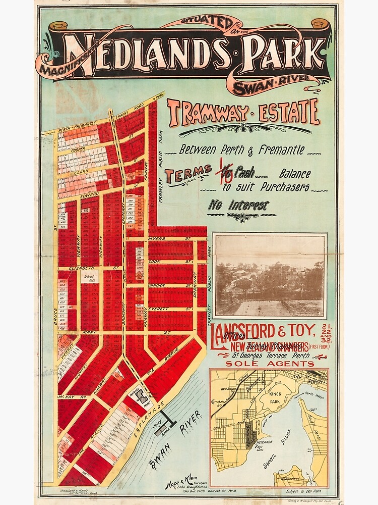 "Map of Nedlands Park Tramway Estate, Perth, Western Australia, 1910 ...