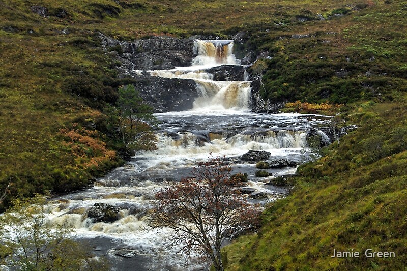 "Dundonnell River Waterfalls" by Jamie Green | Redbubble