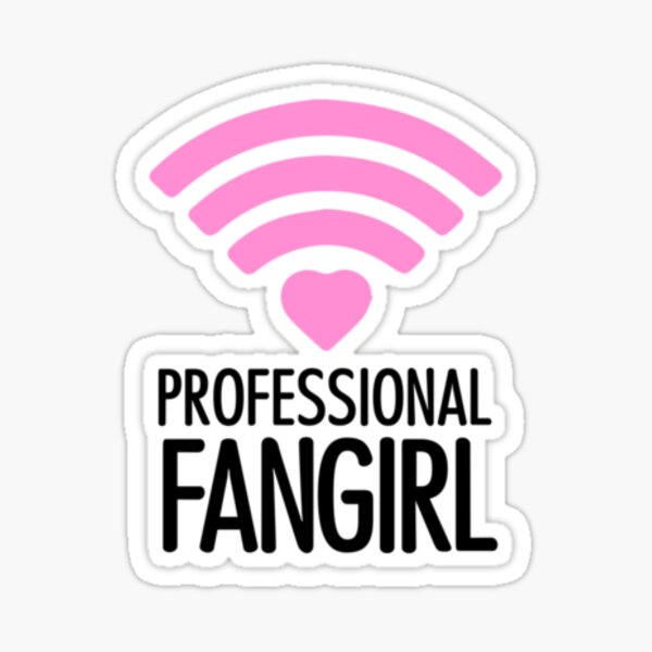 "Professional fangirl" Sticker by JiruSenpai | Redbubble