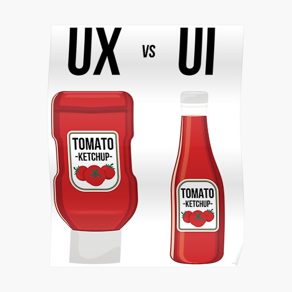 "UI vs UX Designer " Poster for Sale by RobDigital | Redbubble