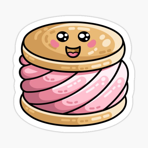 "Kawaii Cute Ice Cream Sandwich" Sticker for Sale by freeves | Redbubble