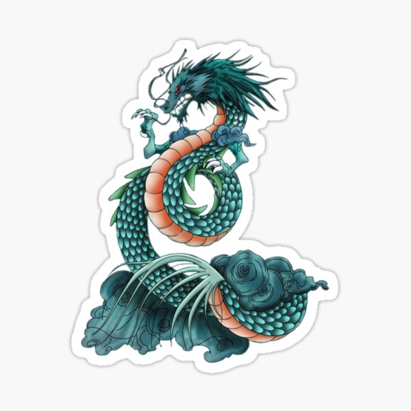 "Shiryu Dragon" Sticker by amcoraq | Redbubble