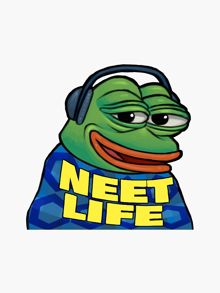 "Pepe the Frog NEET LIFE" Sticker for Sale by templeofdoom | Redbubble