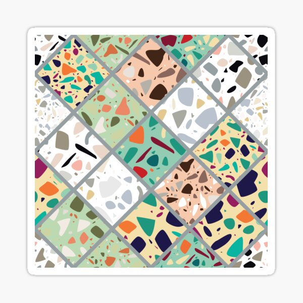 "Terrazzo 018" Sticker for Sale by BlueLela | Redbubble