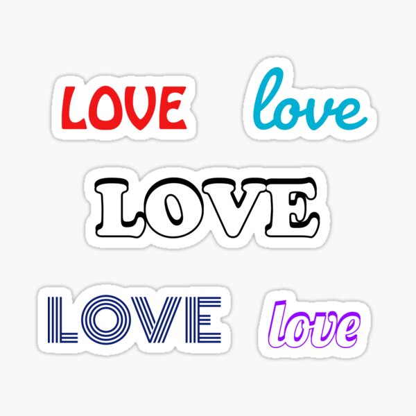 "love sticker pack" Sticker by IdeasForArtists | Redbubble