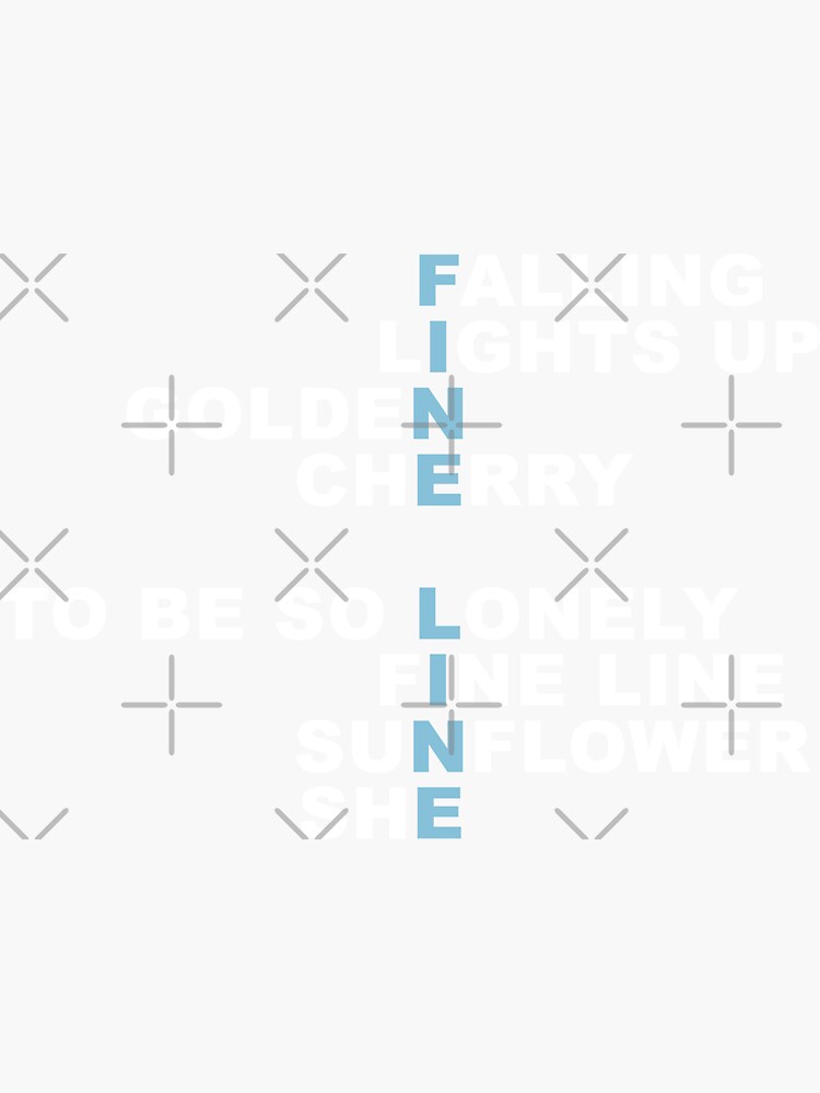 "Harry Styles Fine Line Tracklist" Sticker for Sale by Beginartist ...