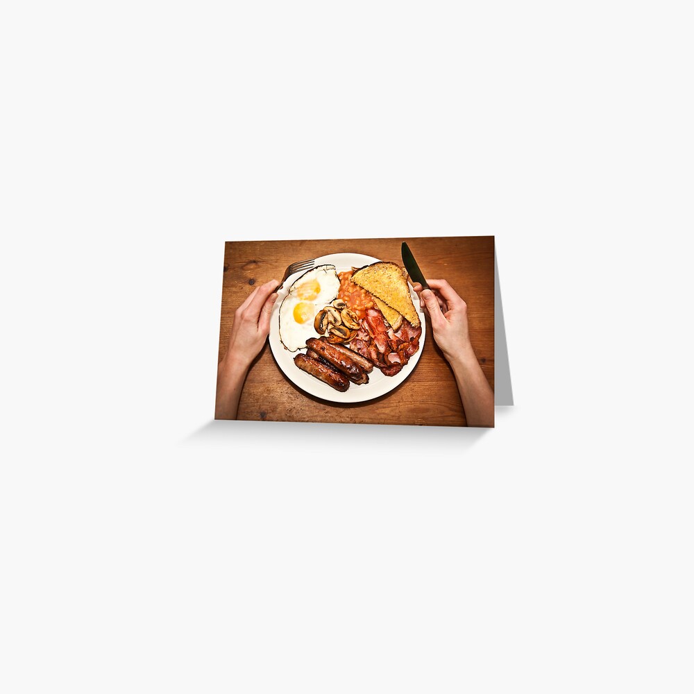 "Full English breakfast" Greeting Card for Sale by SJAPhoto | Redbubble