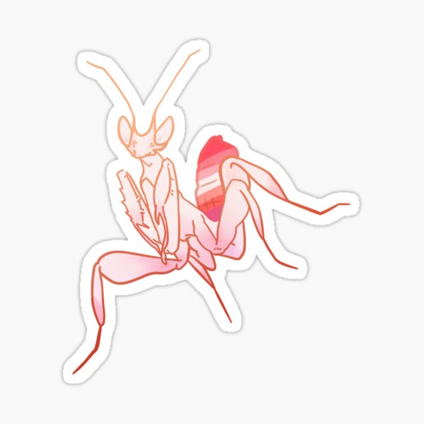 "Jay The Lesbian Pride Mantis" Sticker by Gart-s | Redbubble