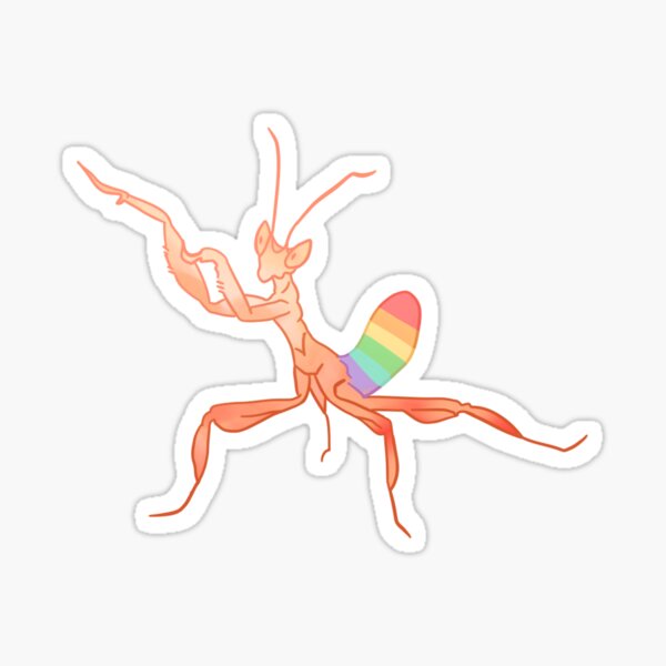 "Toby The Gay Pride Mantis" Sticker for Sale by Gart-s | Redbubble