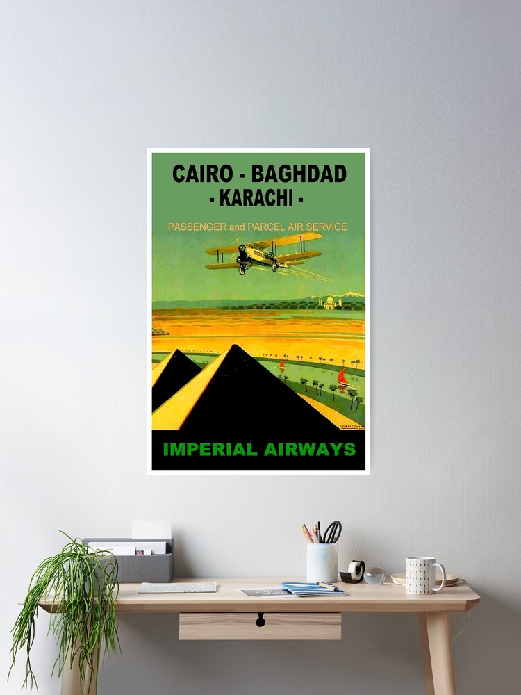 "IMPERIAL AIRWAYS Vintage Airline Travel Advertising Print " Poster for ...