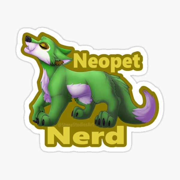 "Neopet Nerd - Lupe" Sticker for Sale by StoneStudios | Redbubble