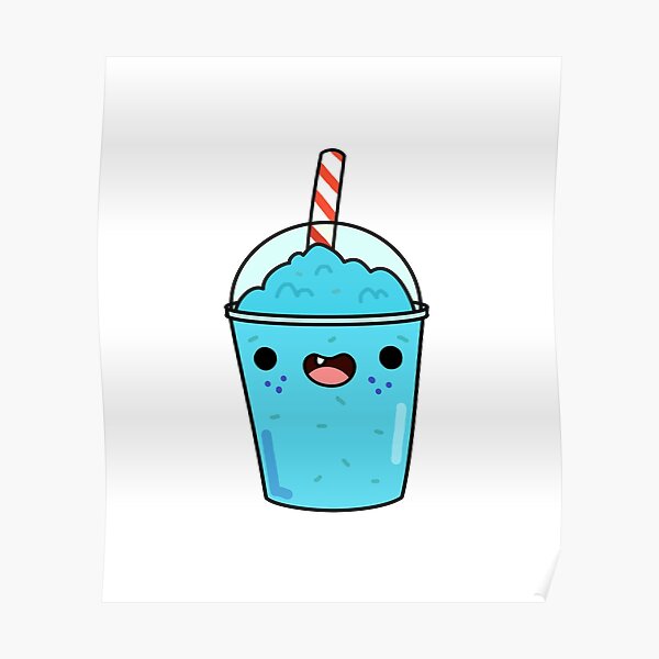 "Kawaii Blue Slushy" Poster by kawaiilife | Redbubble