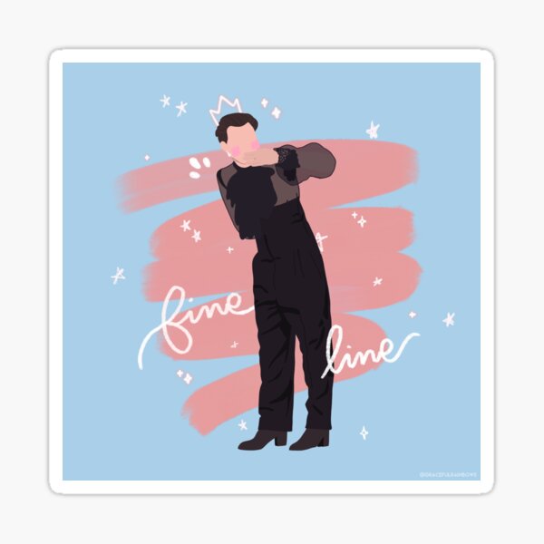 "fine line" Sticker for Sale by gracefulrainbow | Redbubble