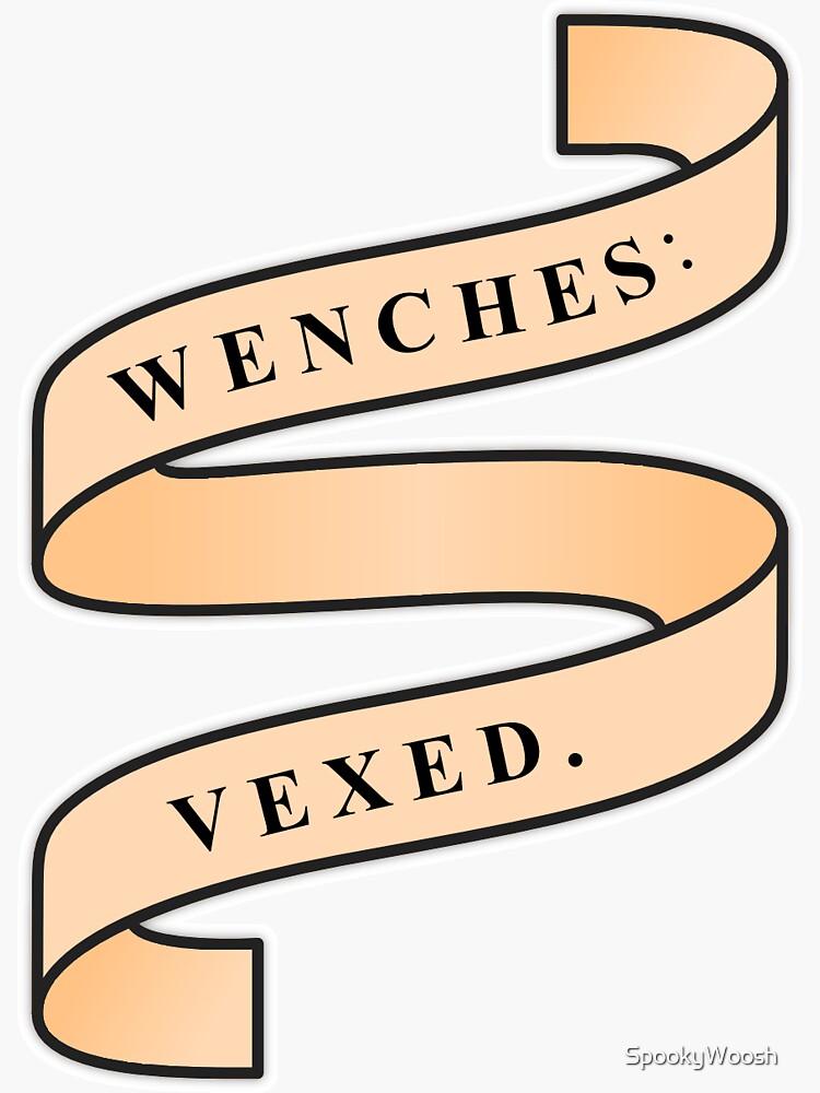 "Hoes Mad, but in Ye Olde English" Sticker by SpookyWoosh | Redbubble