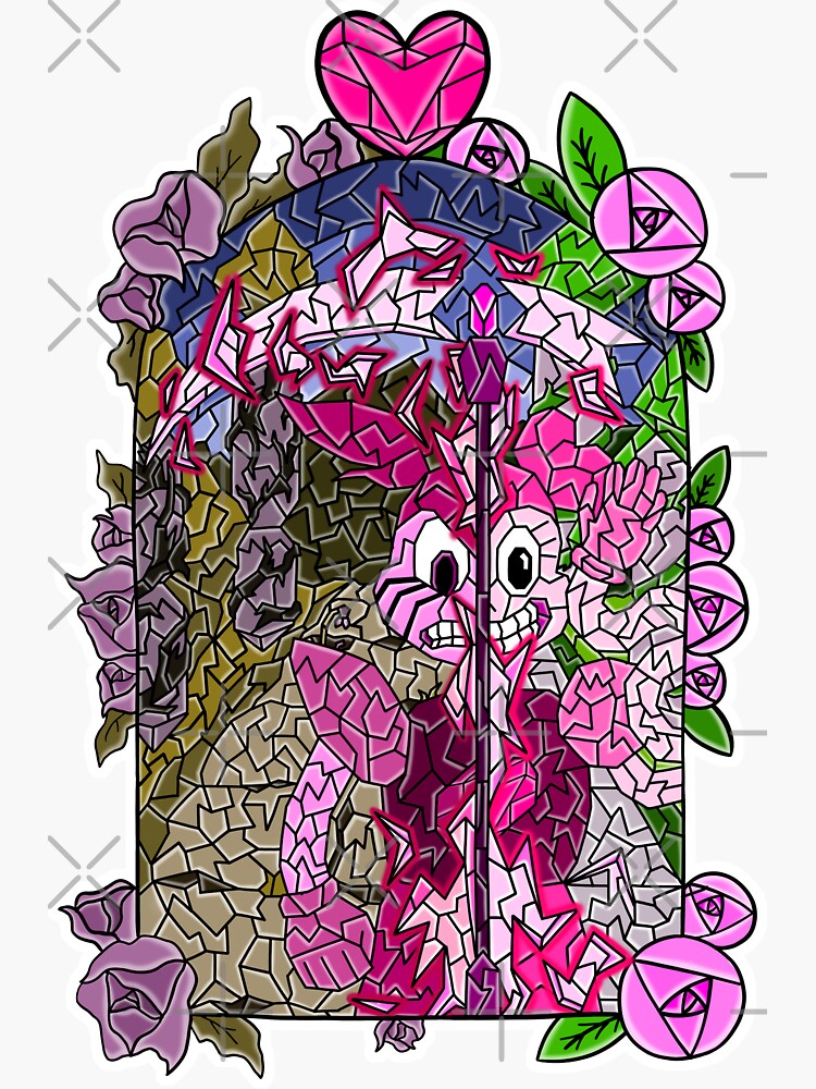 "Spinel Stained Glass Window" Sticker for Sale by MooieProducts | Redbubble