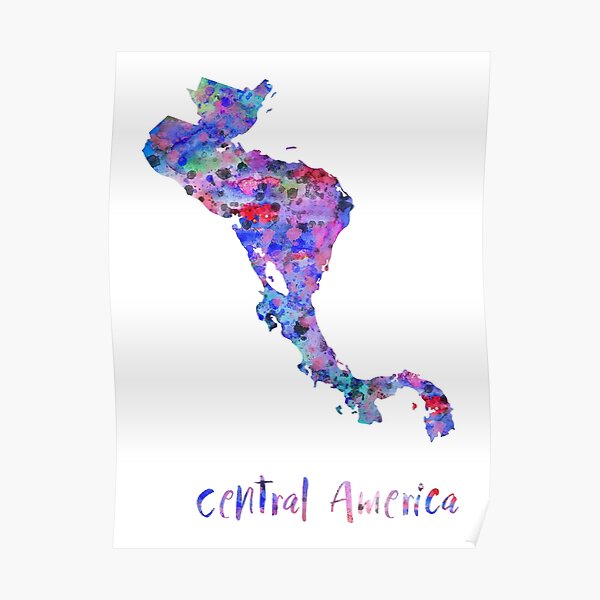 Póster «Mapa de América Central» de Rosaliartbook | Redbubble