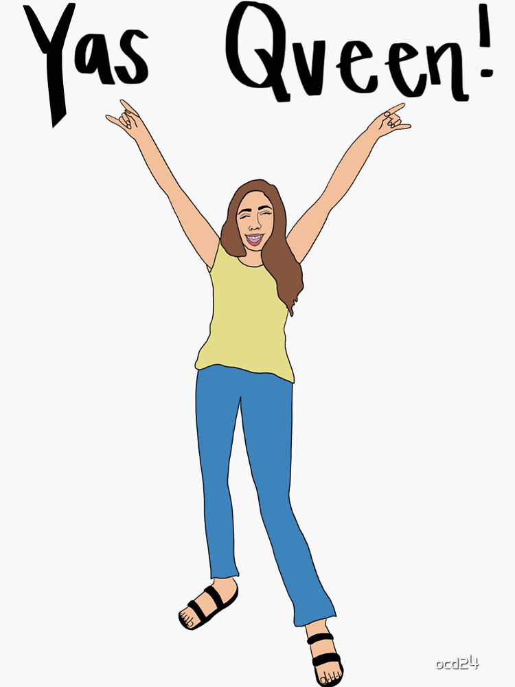"Yas Qween! 1" Sticker by ocd24 | Redbubble