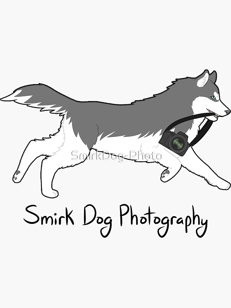 "Smirk Dog Photography Logo (2019)" Sticker by SmirkDog-Photo | Redbubble