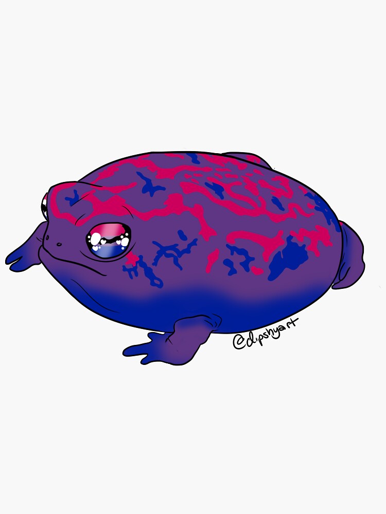 "Bi Pride Frog!" Sticker for Sale by Dipshy | Redbubble