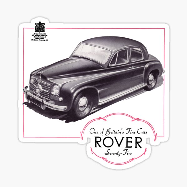 "ROVER P4" Sticker by ThrowbackMotors | Redbubble