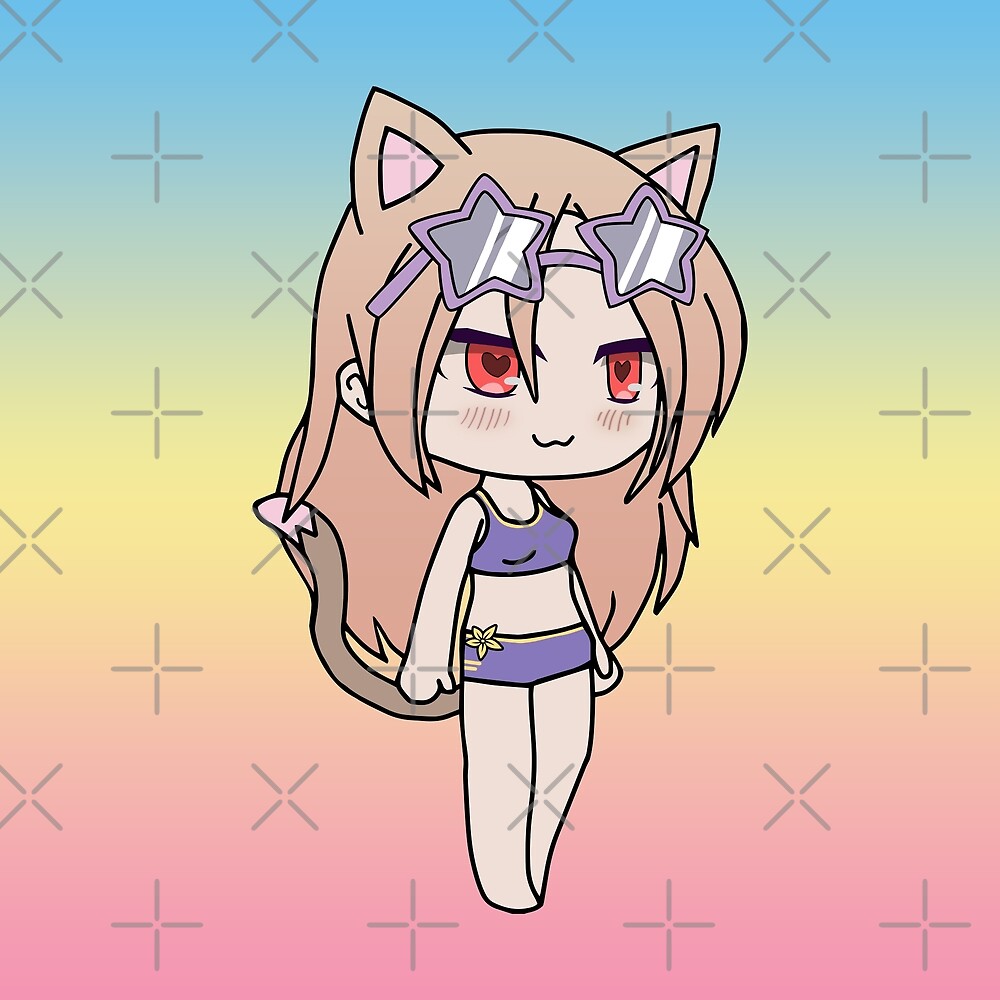 "Gacha Life Cute Gacha Neko Girl Karin in swimsuit " by uwu-kitty ...