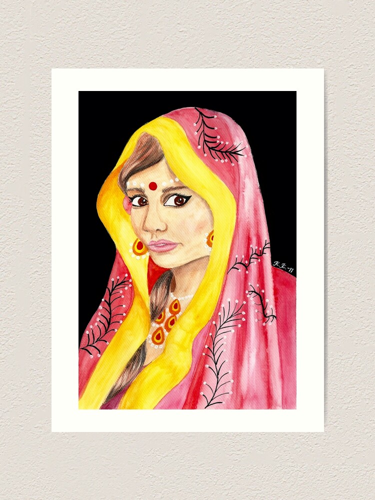 "Bengali Princess Portrait" Art Print by Almonda | Redbubble