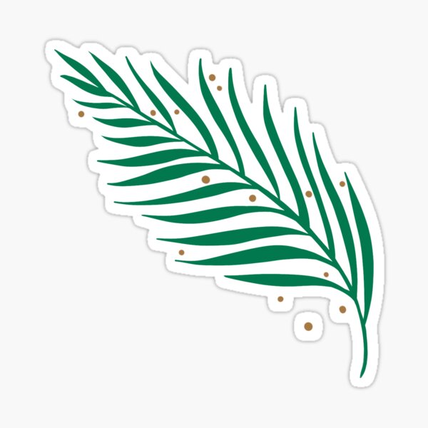 "Palm leaf" Sticker for Sale by MugDesignStore | Redbubble