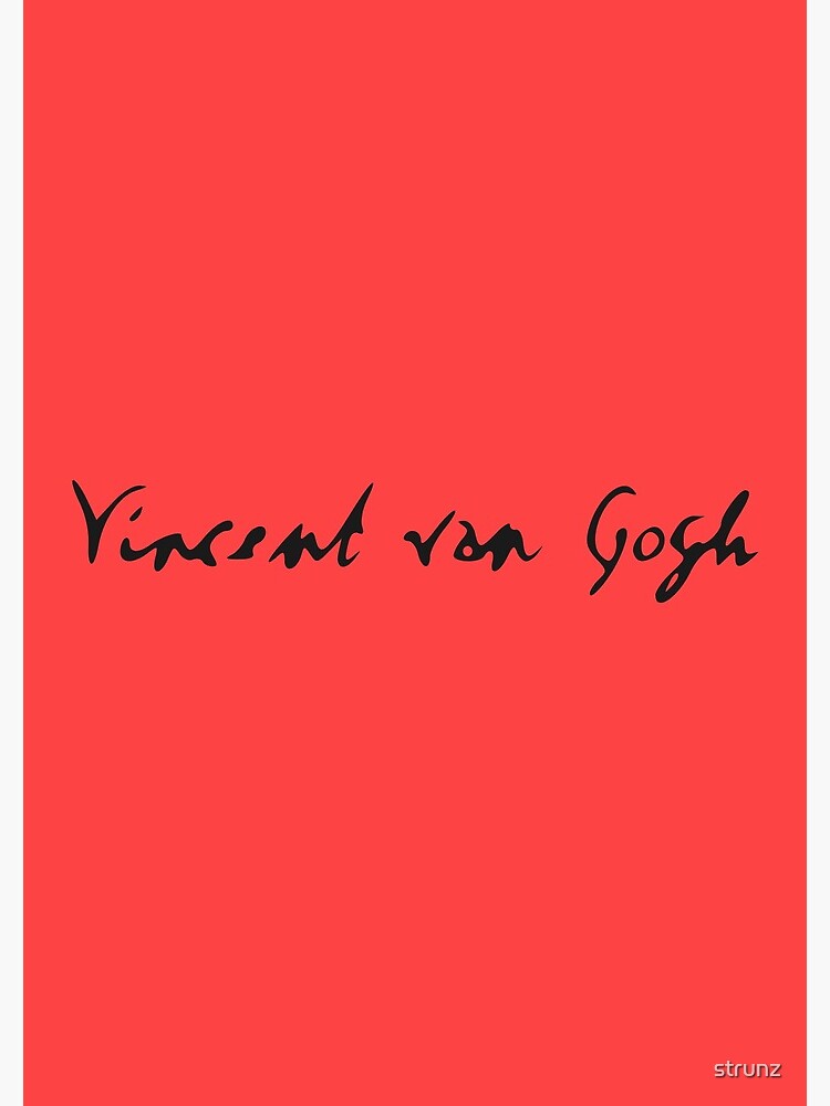 "Vincent Van Gogh - Signature" Spiral Notebook for Sale by strunz ...