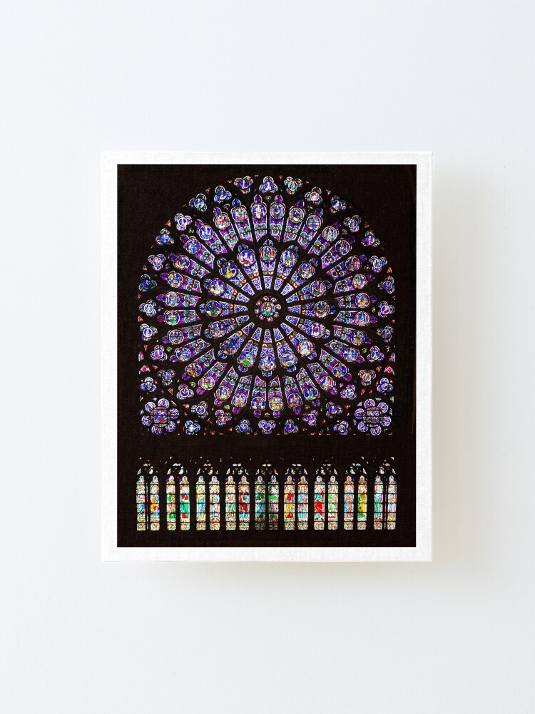 "Notre Dame Cathedral Paris Rose Window" Mounted Print for Sale by ...