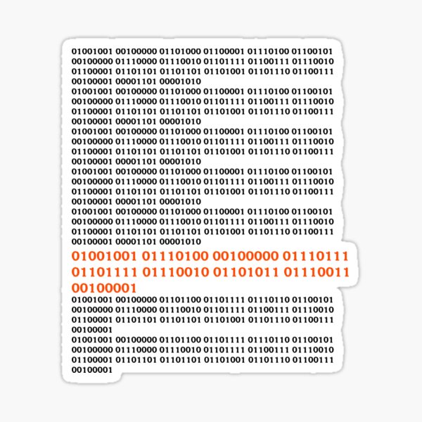 "Binary code joke for programmers" Sticker for Sale by Saulis | Redbubble