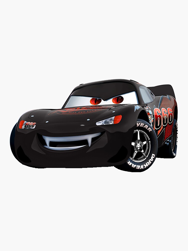 "Evil Lightning McQueen" Sticker for Sale by brooklynhun | Redbubble